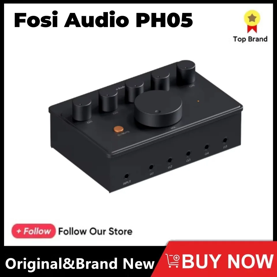 Fosi-Audio-amplificador-de-auriculares-PH05-de-5-canales-miniamplificador-de-escritorio-con ...