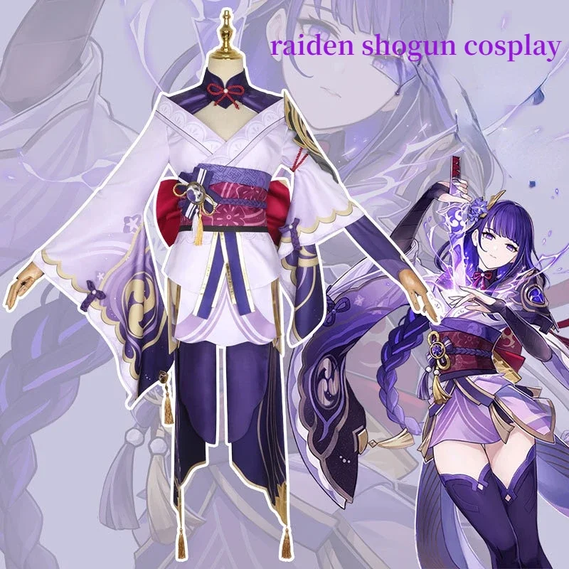 Raiden-Shogun-Cosplay-Traje-para-Mulheres-Genshin-Impact-Raiden-Shogun ...