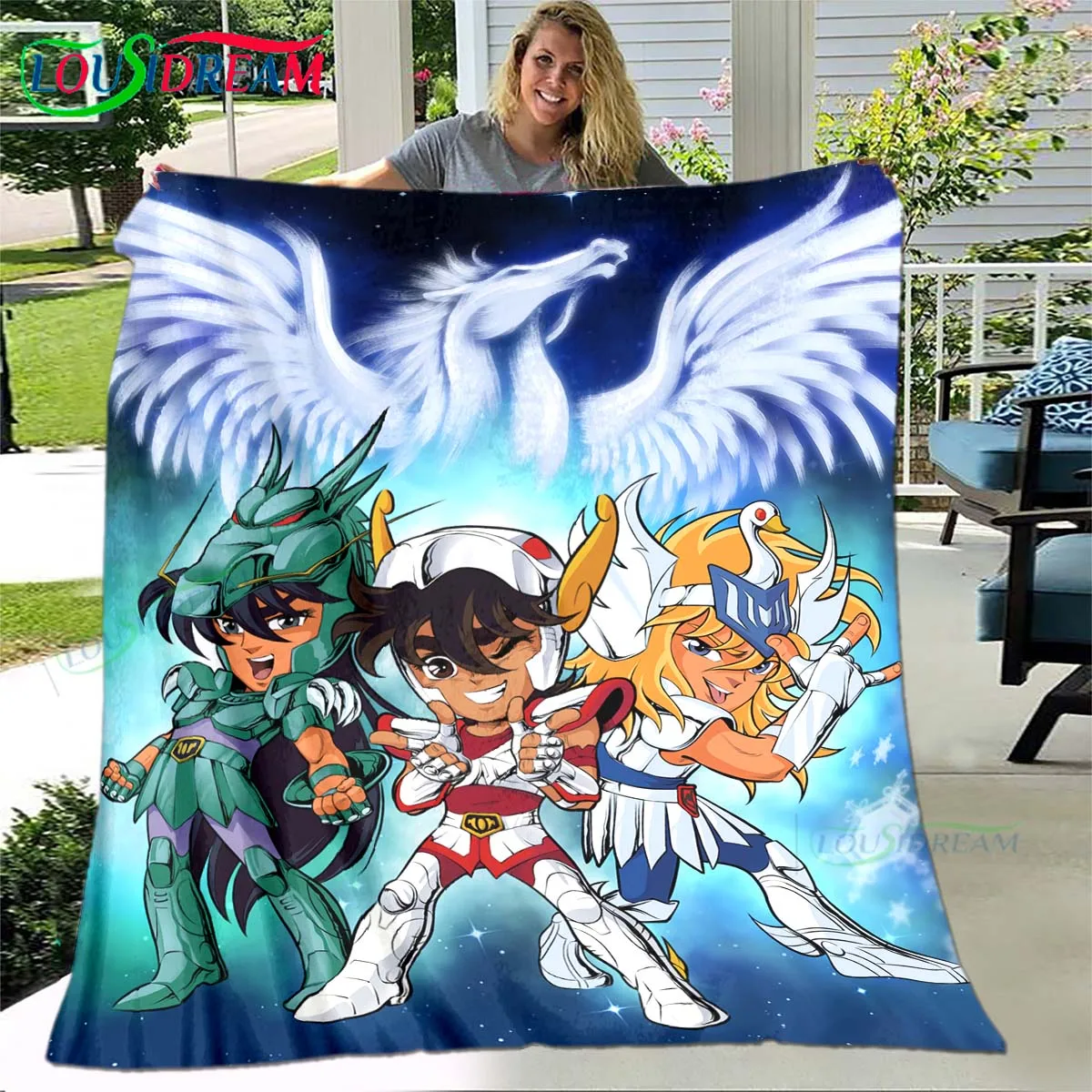 Anime-Saint-Seiya-Print-Blanket-Cartoon-Throw-Blanket-Sof-Kids-Living ...