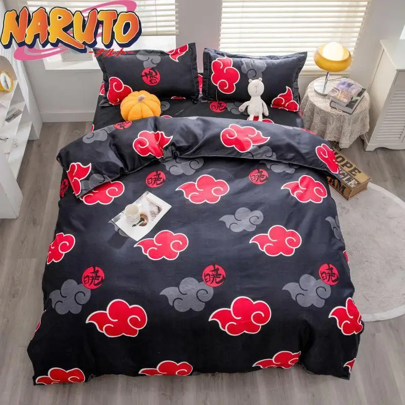Naruto Akatsuki Bed 3 4cps Bedding Set Anime Prints Summer Winter