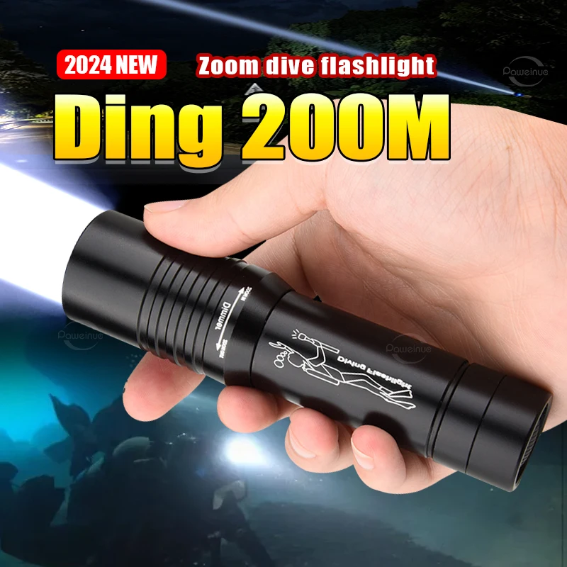 3000LM-Portable-Diving-Flashlight-Super-Bright-T6-Underwater-200M ...