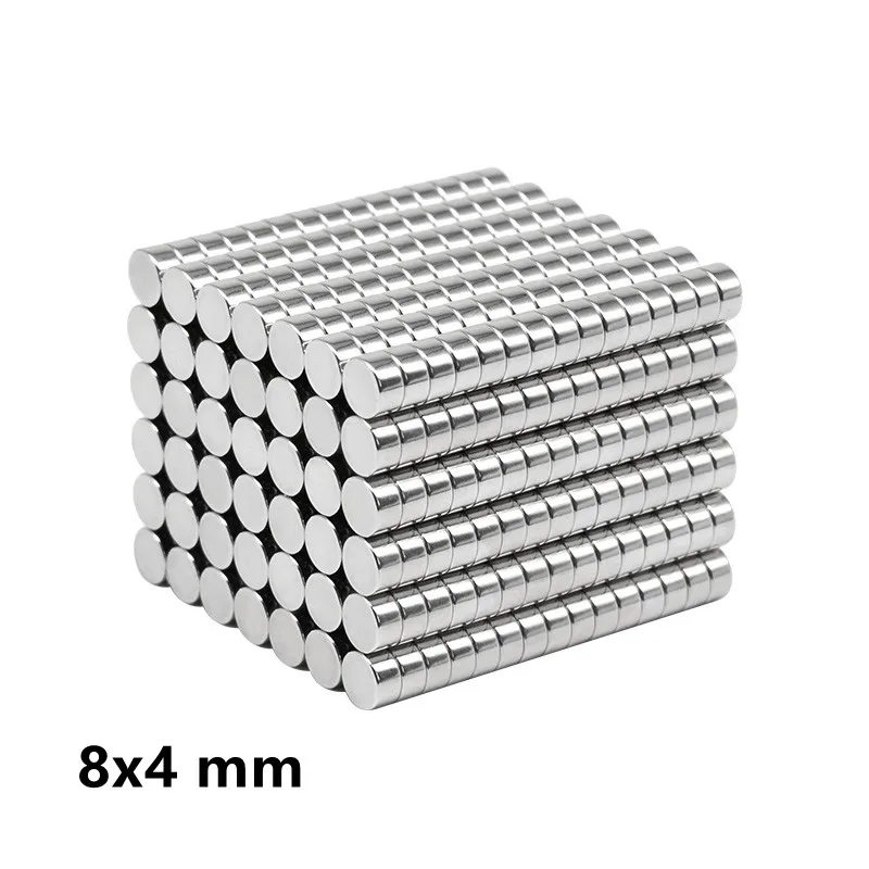 50~500PCS 8x4 Round Powerful Magnet 8mmx4mm Bulk Sheet Neodymium Magnet ...