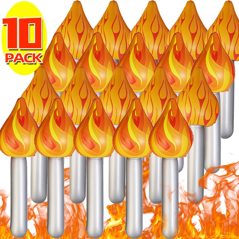 10/1PCS Medieval Party Halloween Inflatable Torch Stick Flame Toy ...