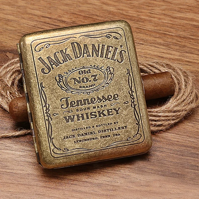 Portable-20-Cigarettes-Case-Holder-Vintage-Metal-Cigarette-Case-Box ...