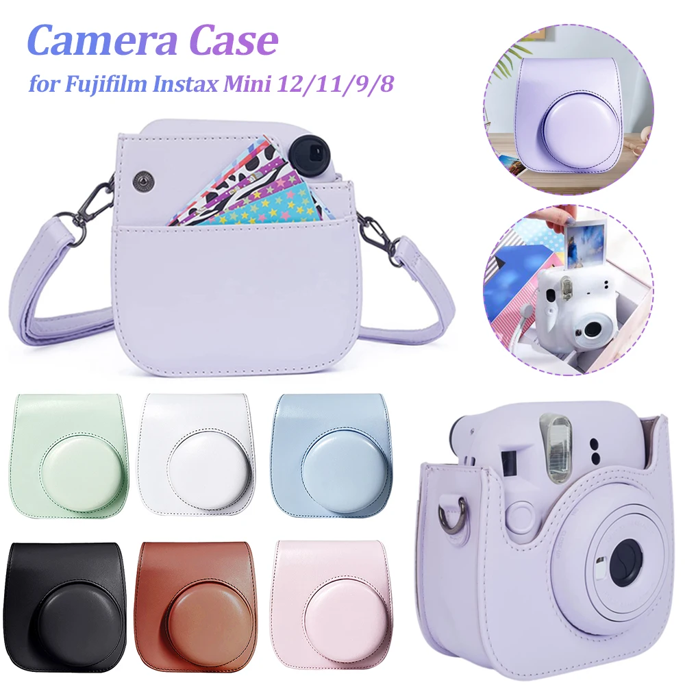 Couro-PU-Camera-Bag-Case-Para-Fujifilm-Instax-Mini-12-11-9-8-C-mera ...