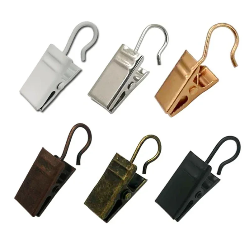 10Pcs Strong Sturdy Metal Curtain Clips Shower Hooks Living Room ...
