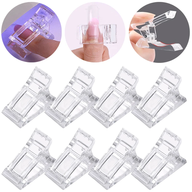 10pc Transparent Nail Art Clips Set Uv Gel Polish Fixed Extension ...