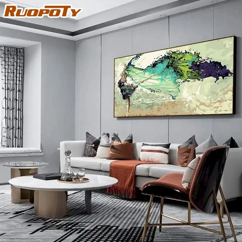Ruopoty 40x50cm Painting By Numbers Dancing Girl Paint By Numbers On ...