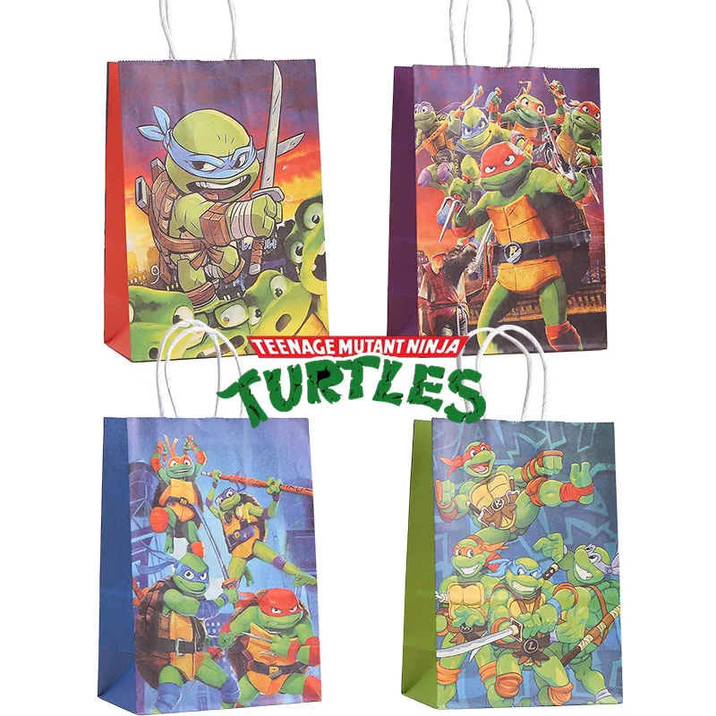 Ninja-Turtles-TMNT-Kraft-Paper-Gift-Bags-with-Handles-DIY-Multifunction ...