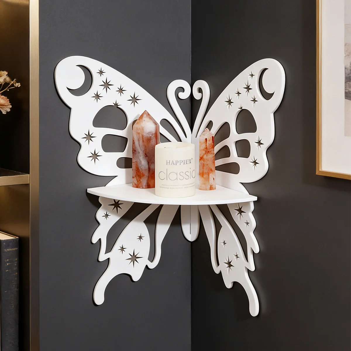 1 PC / 2 PCS, Hollow Star and Moon Butterfly Display Shelf, DIY ...