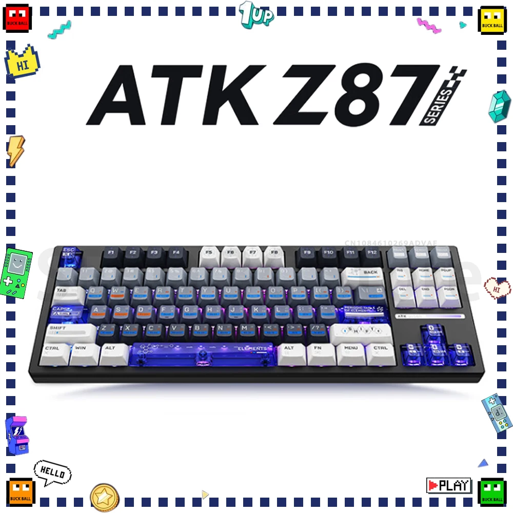 ATK-Z87-Mechanical-Keyboard-Three-Mode-Wireless-Keyboard-Semi-Aluminum ...