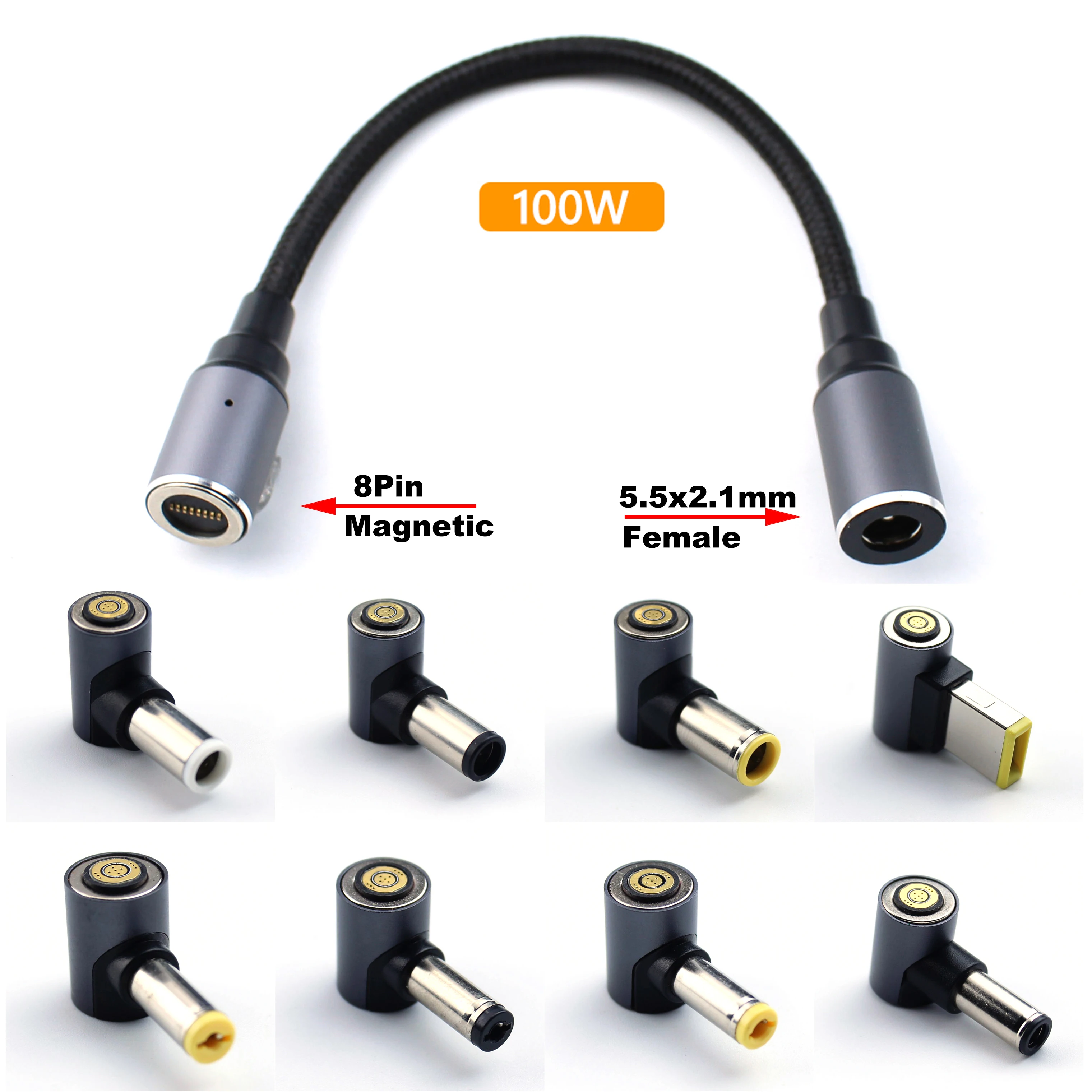 1set-5-5x2-1mm-Female-to-Magnetic-8P-Magnetic-DC-Jack-Plug-Power ...