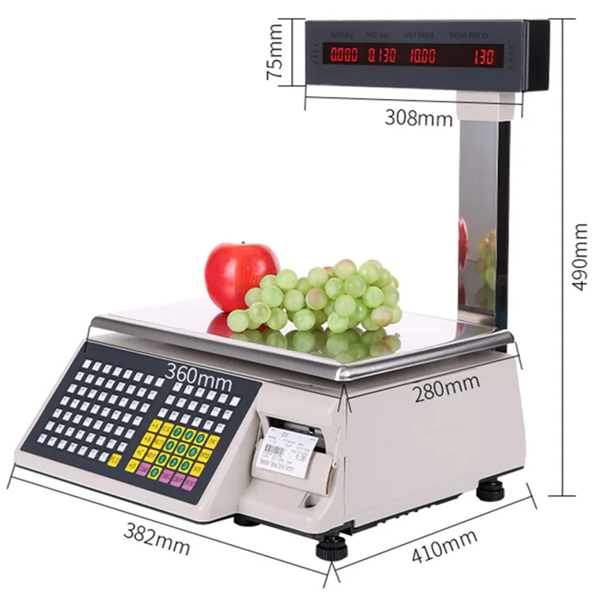 30kg-Price-Computing-Scales-Electric-Digital-Scale-with-Label-Printer ...