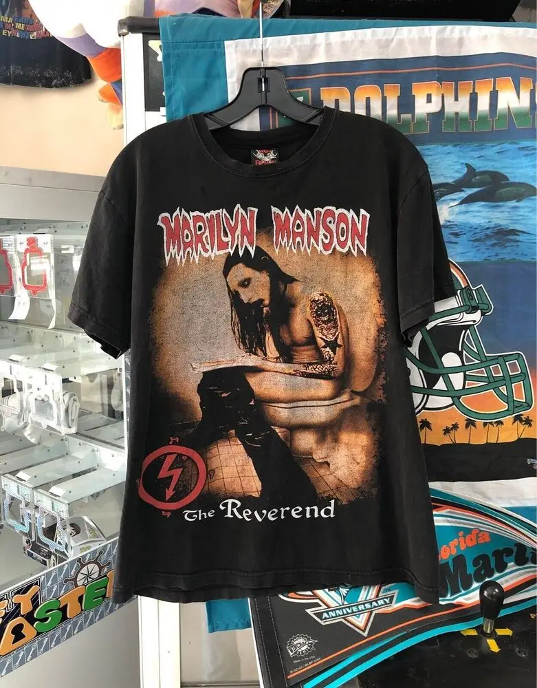 Marilyn-Manson-The-Reverend-Reprint-2-sided-basic-black-T-shirt-cotton ...
