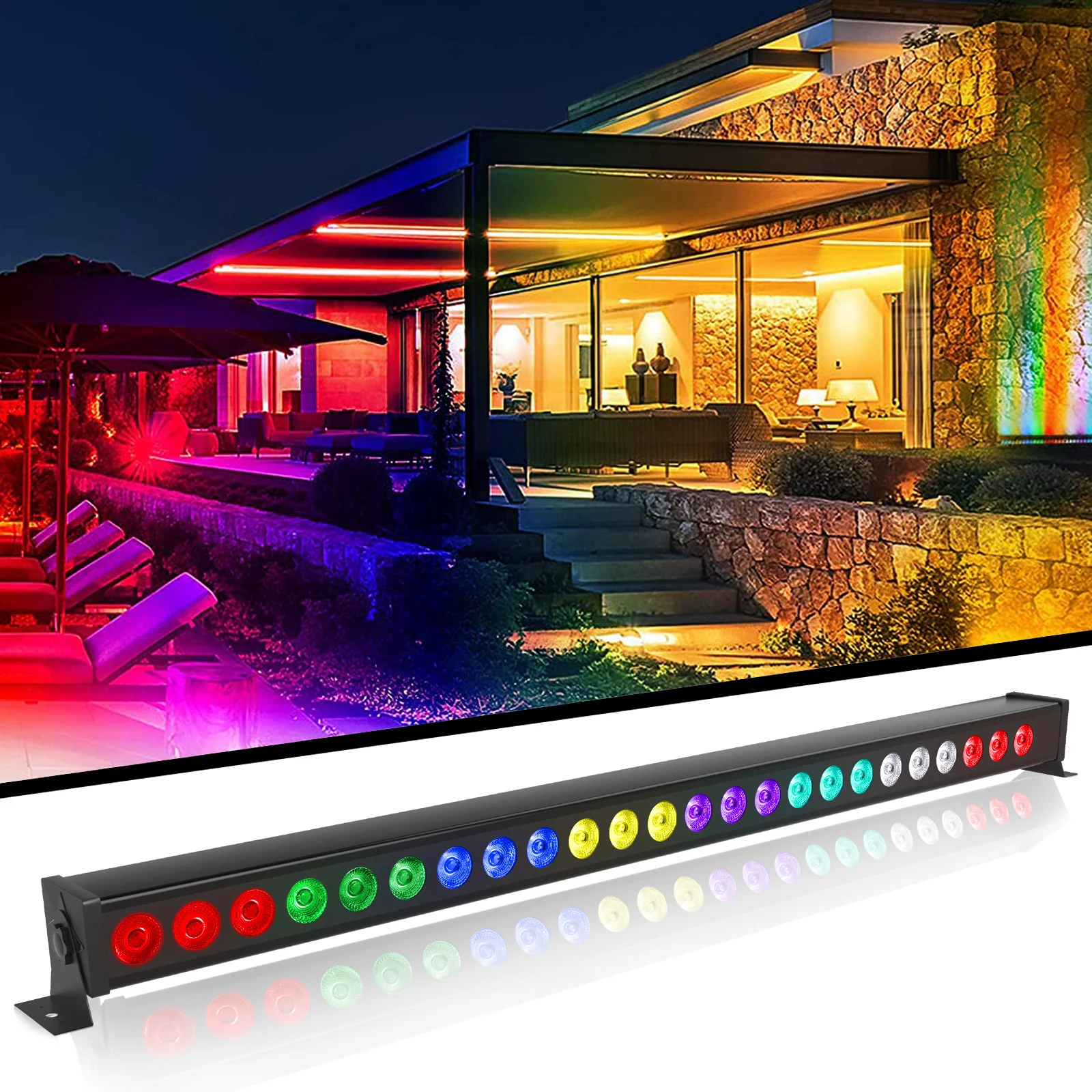 Remote-Controller-DMX-RGB-24-LEDs-Wall-Washer-Light-Stage-Effect ...
