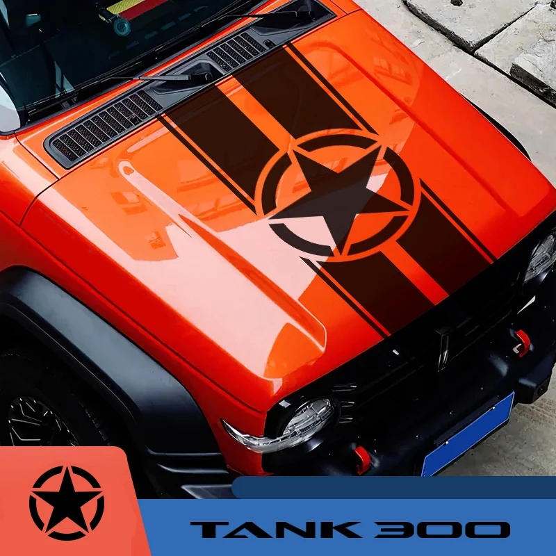 Car-Hood-Bonnet-Star-Vinyl-Film-Strips-Stickers-Decal-Decoration-For ...