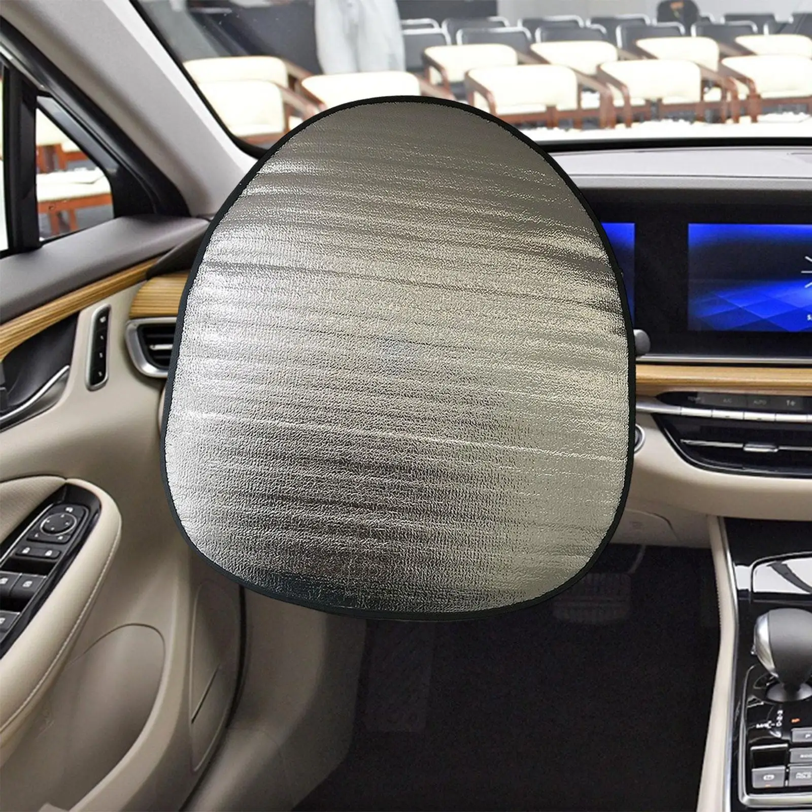 45x50cm-Steering-Wheel-Cover-Sun-Shade-Heat-Reflector-Heat-Resist-for ...