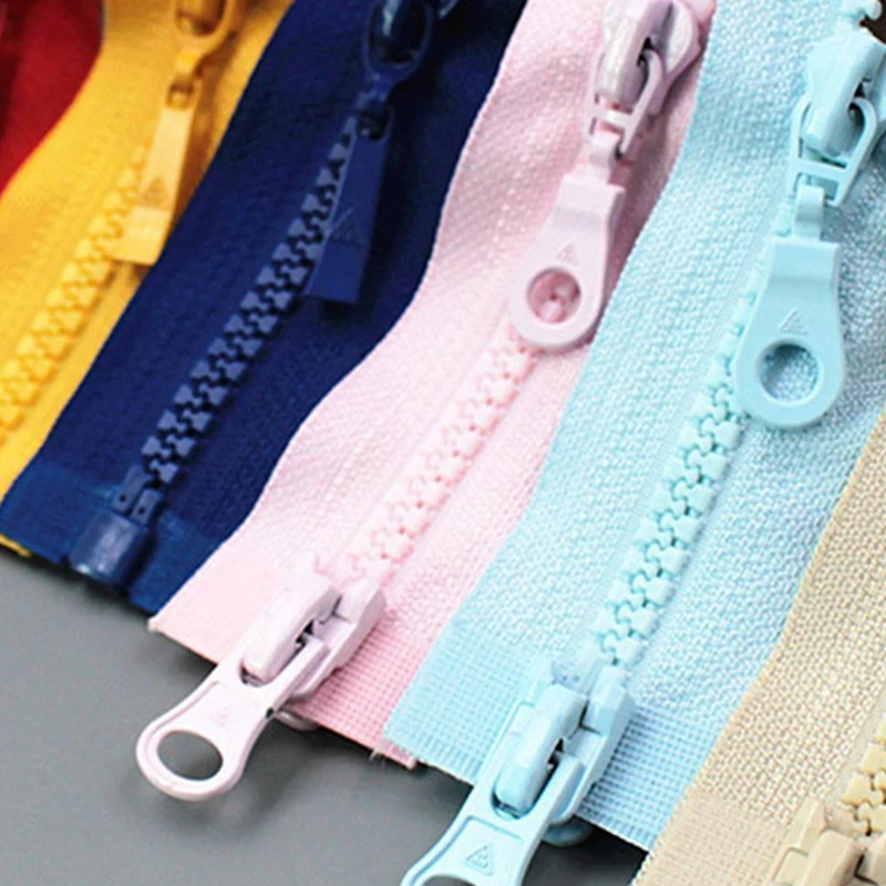 1pcs-70cm-90cm-5-Double-Zipper-Sliders-Plastic-Resin-Colorful-Zipper ...