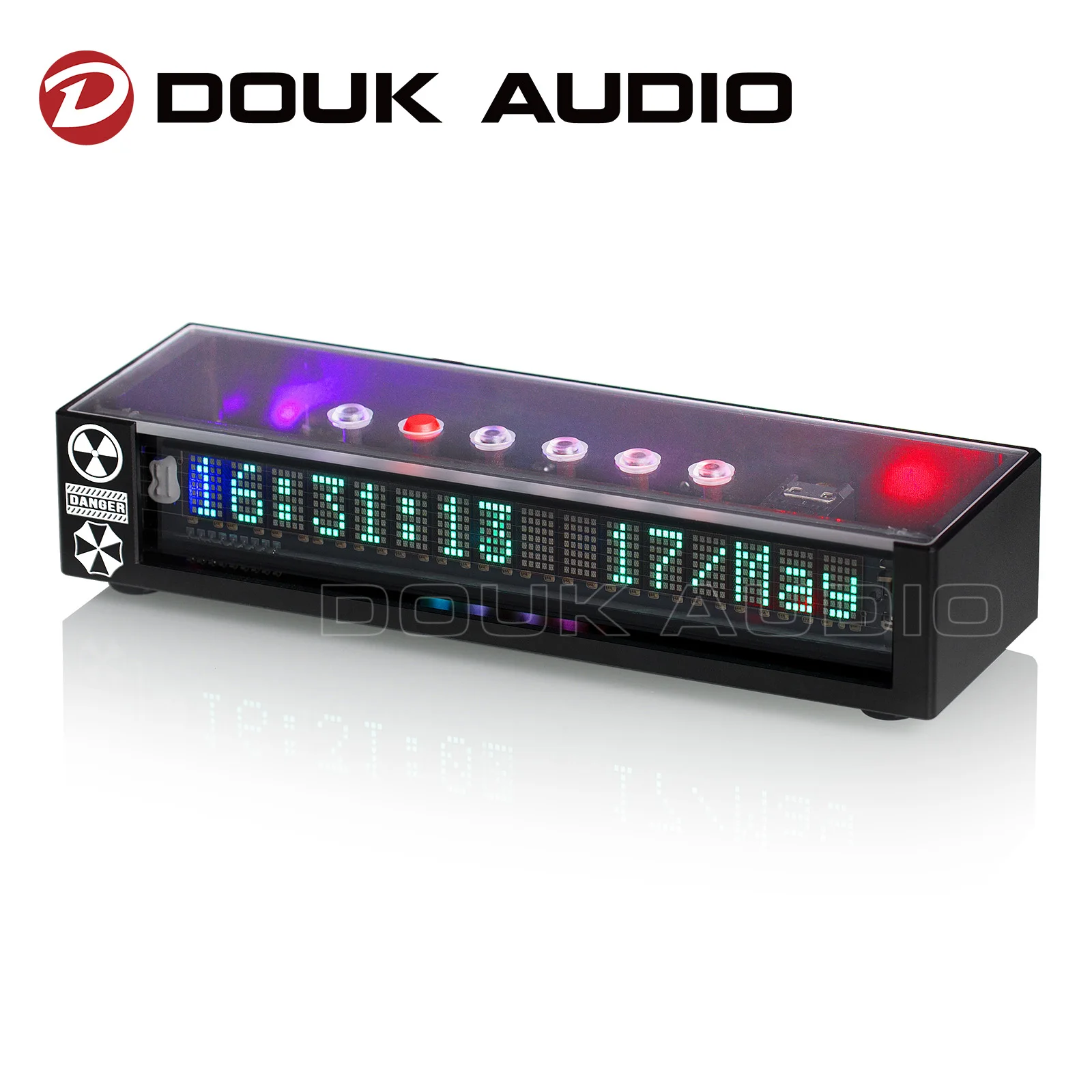 Douk-Audio-Retro-VFD-Audio-Spectrum-Display-RGB-Home-Decor-Clock-MIC ...