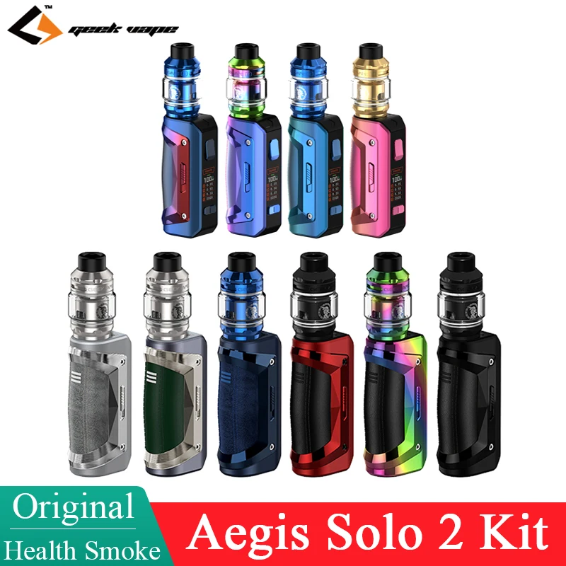 Oryginalny GeekVape S100 Aegis Solo 2 zestaw 100W Box Mod 5.5ml Z Sub ...