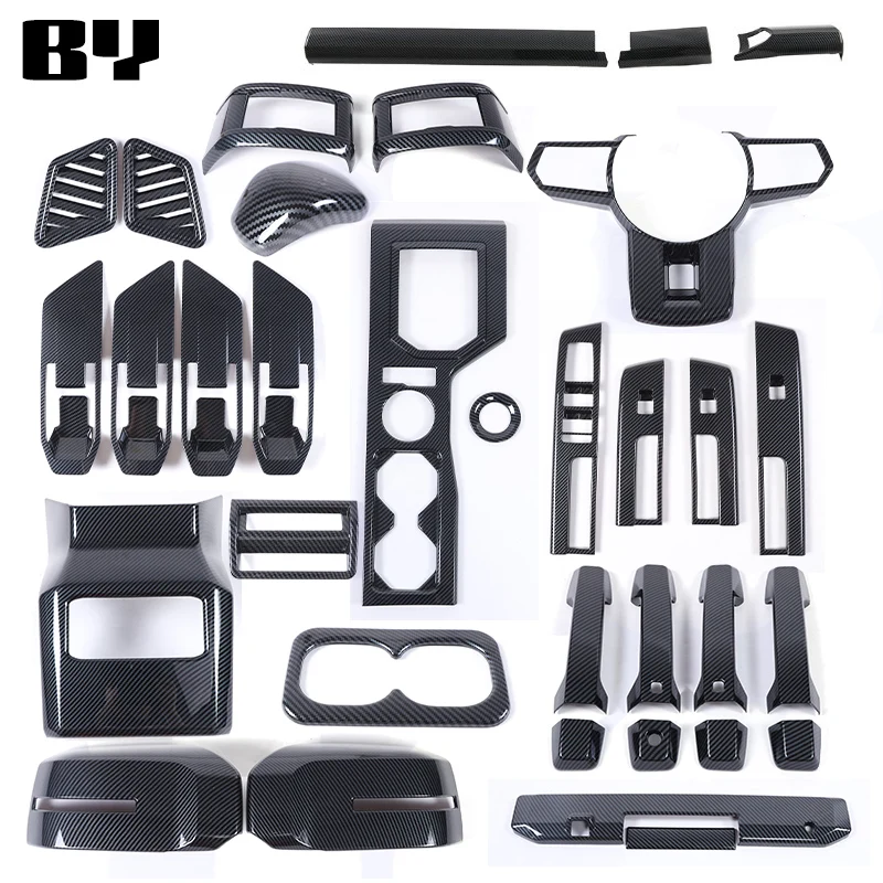 LHD&RHD For Mitsubishi triton/L200 2024 + ABS Carbon Fiber Gear Shift ...