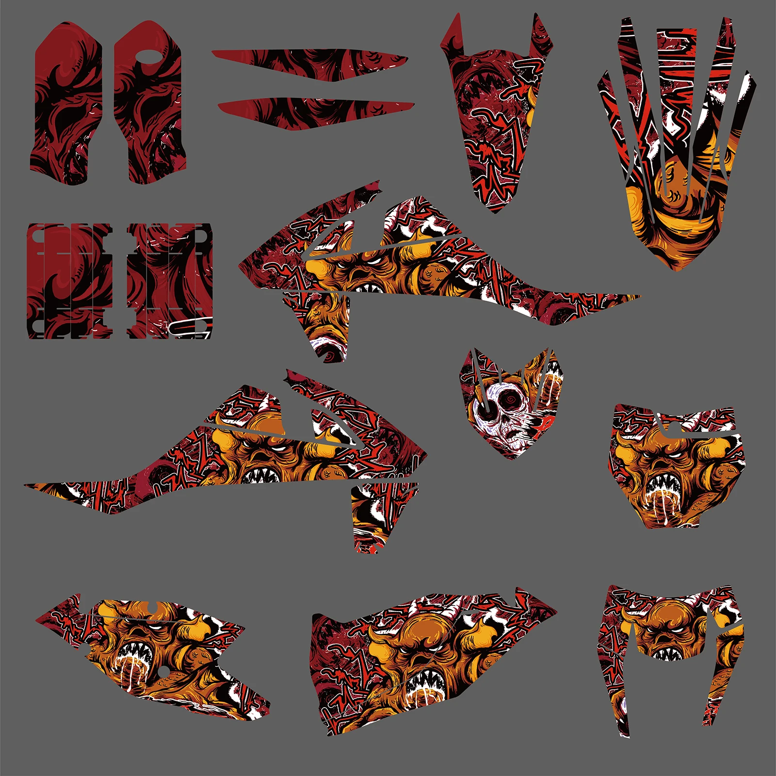 NICECNC Motorcycle 1 set Team Background Graphic Sticker Decals Kit For ...