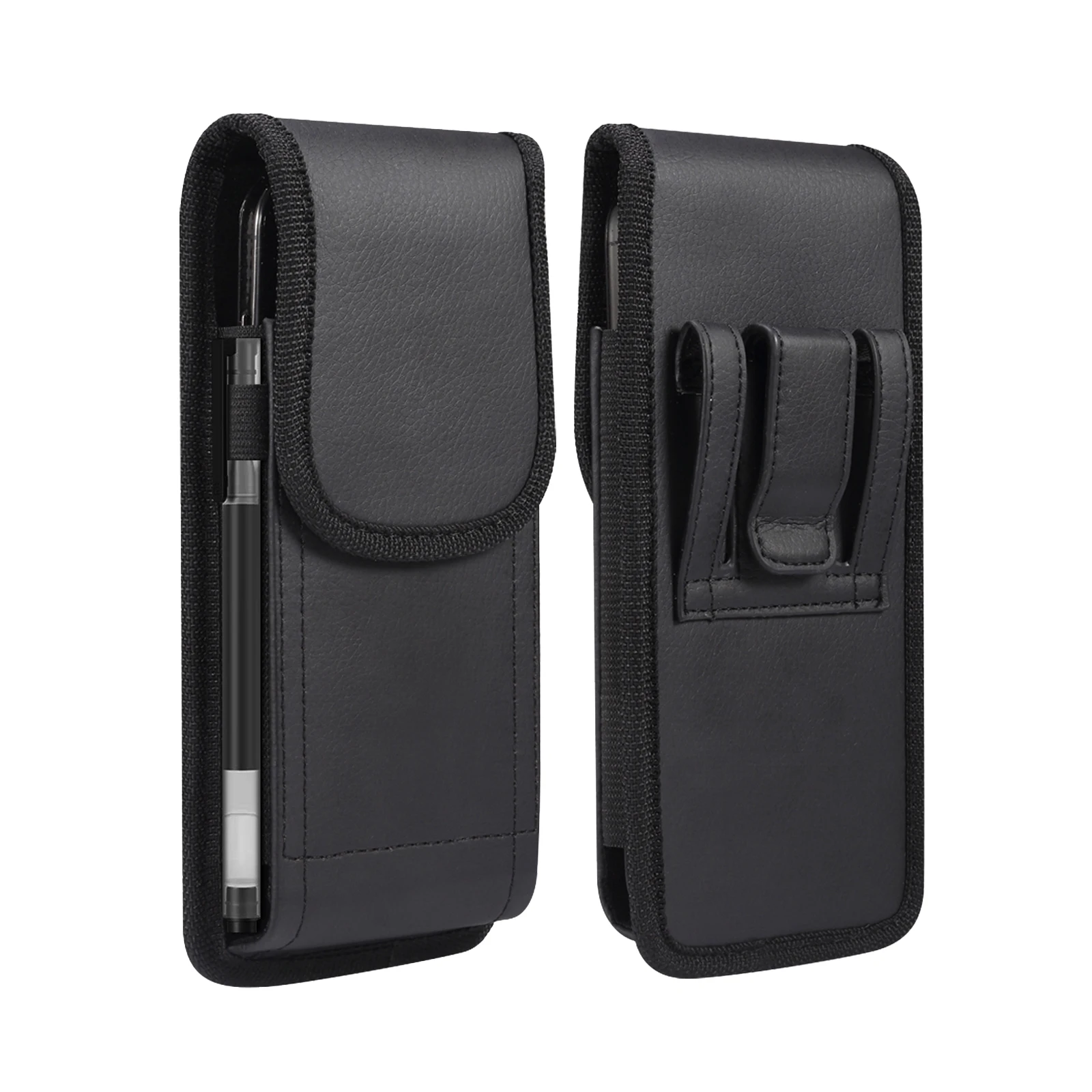 Nylon Leather Phone Belt Clip Case Waist Bag For iPhone 16 15 14 Pro ...