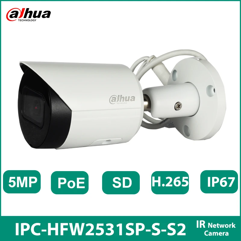 Dahua Ip Camera 5mp Poe Ipc-hfw2531s-s-s2 H.265 Ir 30m Outdoor Video Surveillance Camera - Ip ...
