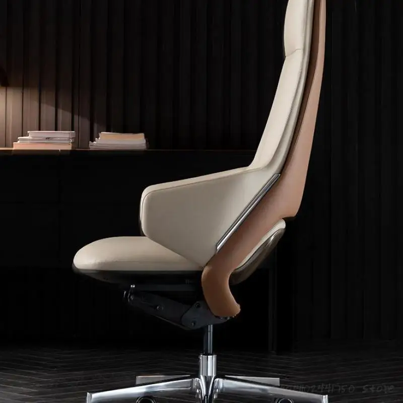 Luxury-Leather-Boss-Office-Chair-Home-Study-Computer-Chair-Comfortable ...