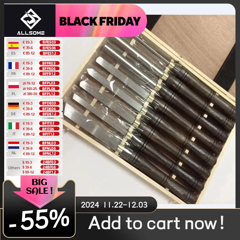 HSS-Turning-Chisel-Wooden-Boxed-Set-8Pcs-Wood-Chisel-Sets-Wood-Chisels ...