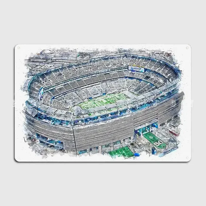 Metlife Stadium New York G Metal Plaque Poster Wall Pub Cinema ...