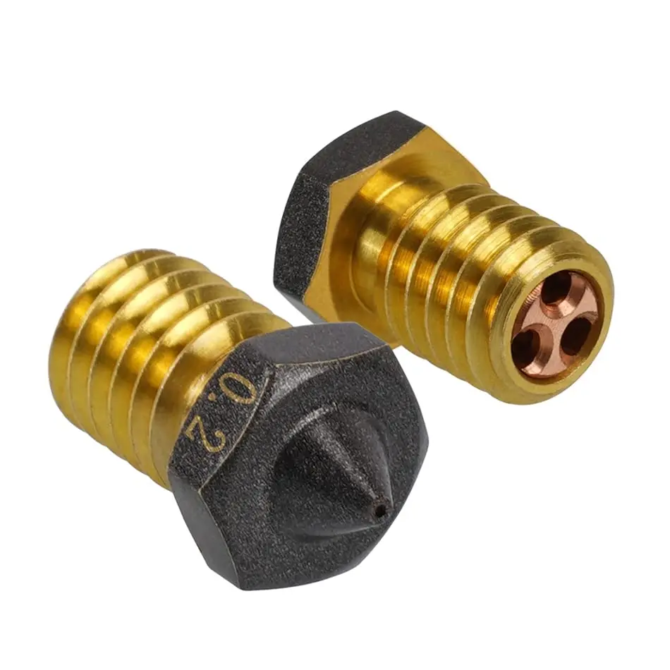 1/2pcs Ptfe Coated Clone Cht Nozzle V6 Brass Non Stick Nozzle Ender 3 ...