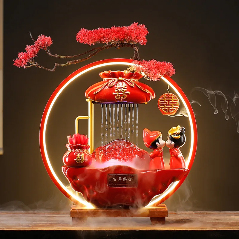Chinese-wedding-gift-circulating-water-flowing-decoration-Friend-gift ...