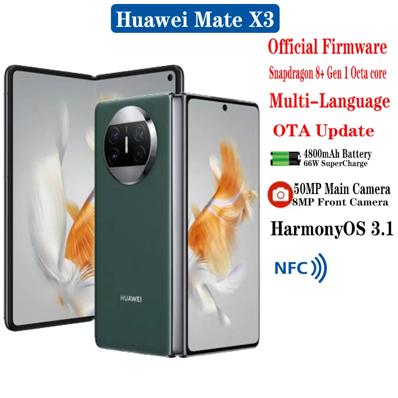 Huawei teléfono inteligente Mate X3 Original, Smartphone con pantalla plegada, 4800mAh, 66W ...