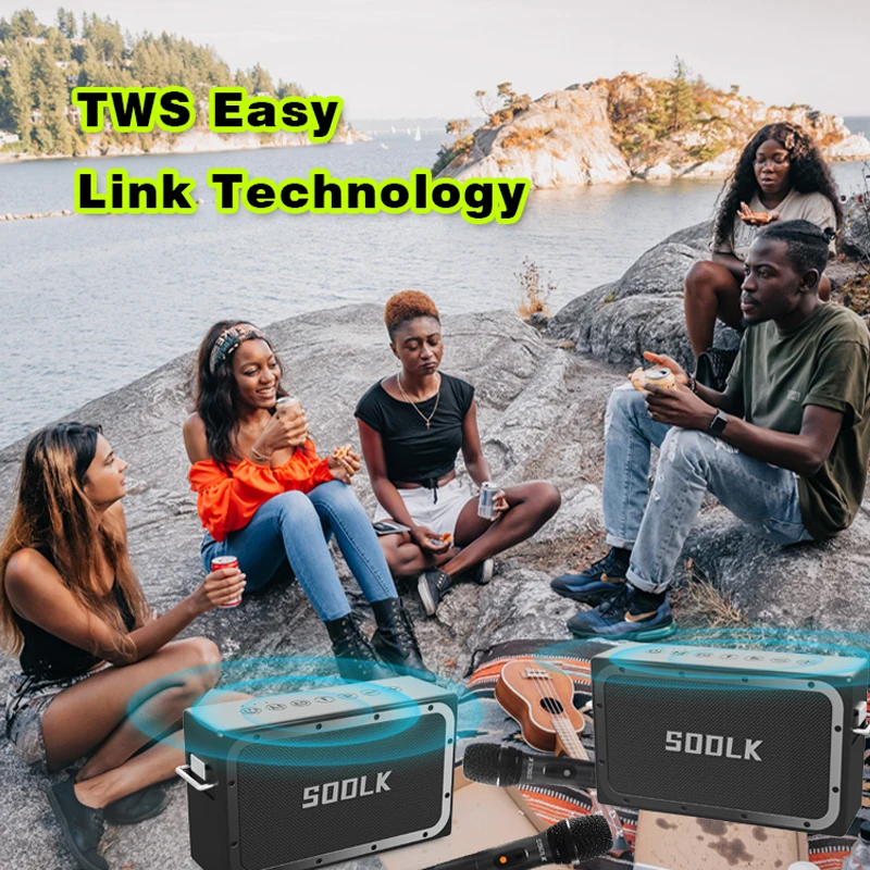 Enceinte sans fil Sodlk Enceinte Bluetooth T90K 100W avec Microphone ...