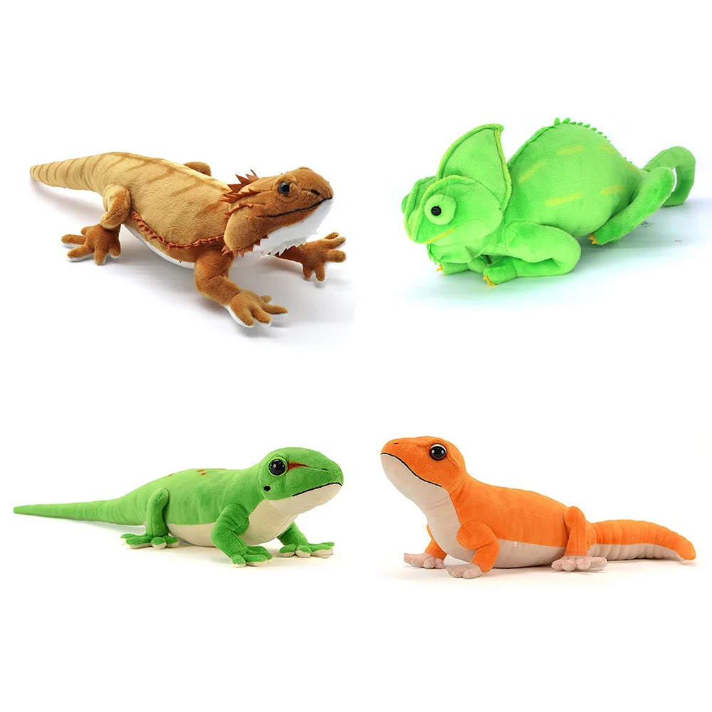 Real Life Lizards Plush Toy Realistic Soft Reptiles Chameleon Day ...