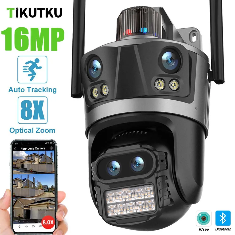 ICsee-Security-Camera-Four-Lens-8K-16MP-8X-Zoom-Outdoor-WiFi-Wireless-CCTV-Video-Surveillance ...