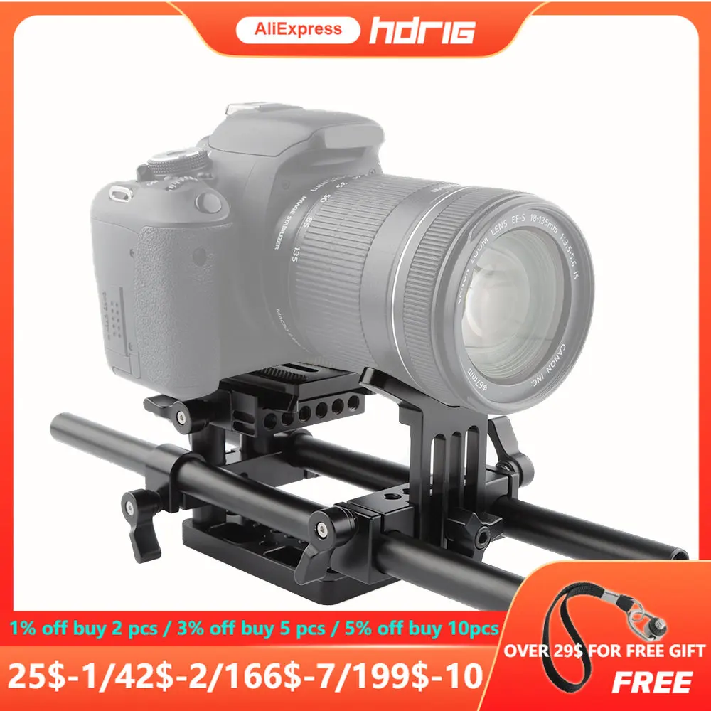 Hdrig Universal Pro Dslr Shoulder Mount Support Rig With Manfrotto ...