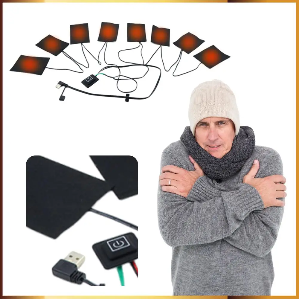 3 Levels Winter Heated Pads Washable DIY Heated Clothing Pad Waterproof ...