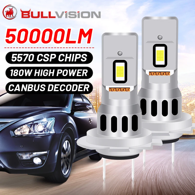 Bullvision-bombillas LED para faros delanteros de coche, bombillas H7 ...