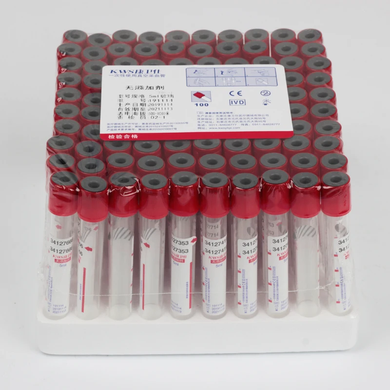 100PCS-5ml-10ml-Medical-Blood-collection-tube-No-additional-tube ...