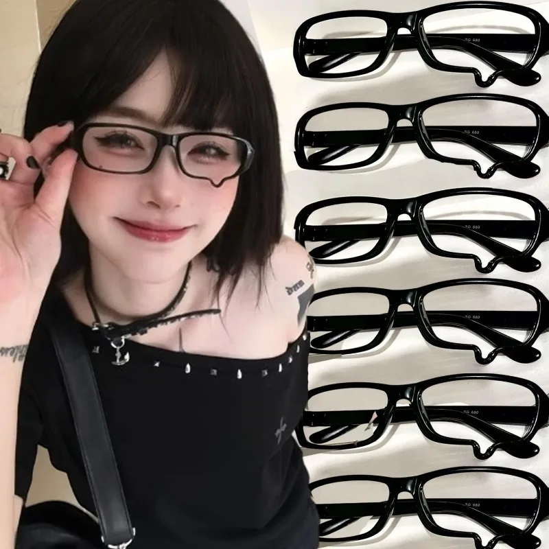Y2K Anime Crying Tears Glasses Frame Retro Subculture Cosplay Accessory ...