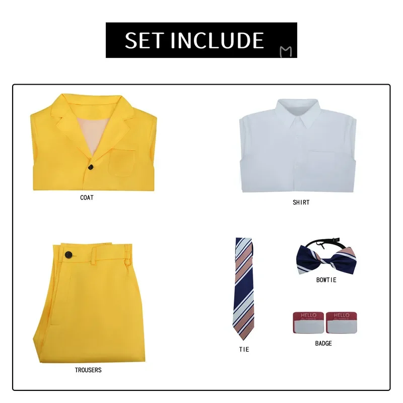 BOB Cosplay Costume Yellow Suit Uniform Wig Anime Halloween Costumes ...