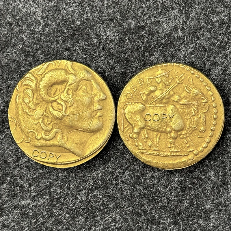 The-ancient-Greek-gold-two-horned-god-Alexander-the-Great-bull-coin ...