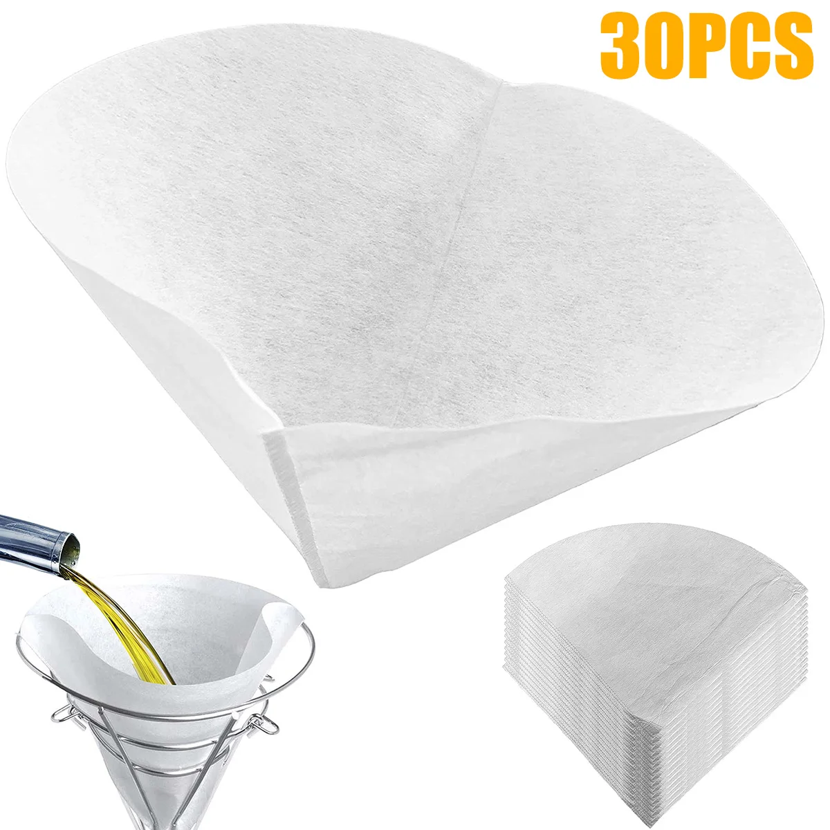 30Pcs-Fryer-Oil-Filter-Cone-Kitchen-Filters-Non-Woven-Filter-Cones ...