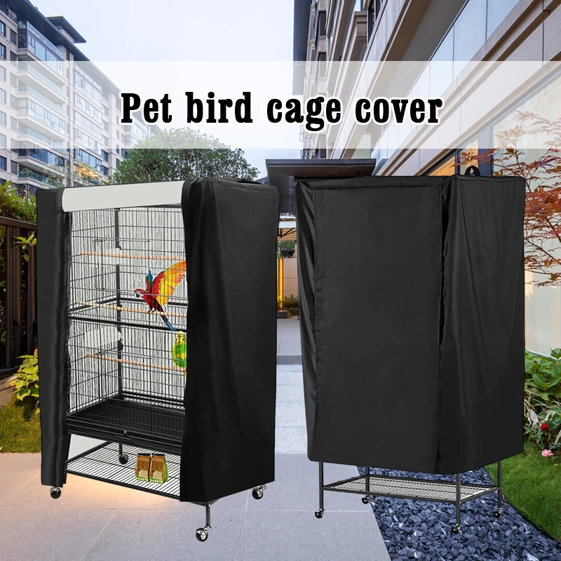 Waterproof-Pet-Bird-Cage-Cover-Parrot-Cages-Cloth-Black-Large-Universal ...