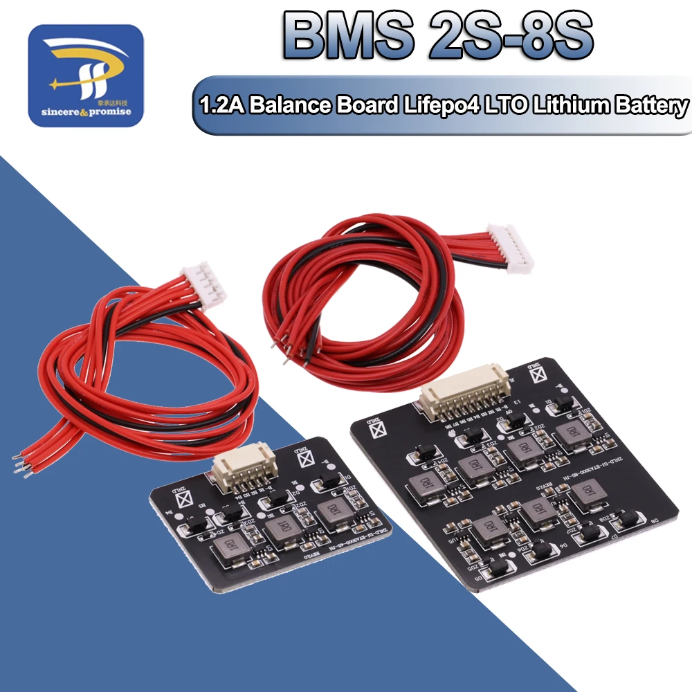 Bms 2s-8s 1.2a Balance Board Lifepo4 Lto Lithium Battery Active Equalizer Balancer Energy ...
