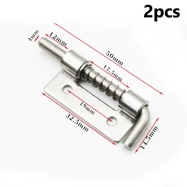 2pcs Spring Loaded Door Bolt Metal Security Barrel Bolt Latch Tone ...