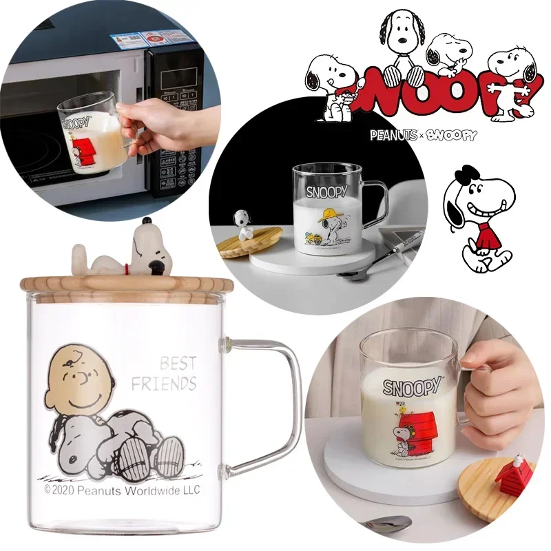 Snoopy-Clear-Glass-Water-Bottle-Mugs-with-Handles-Glass-Bottle-Juice ...