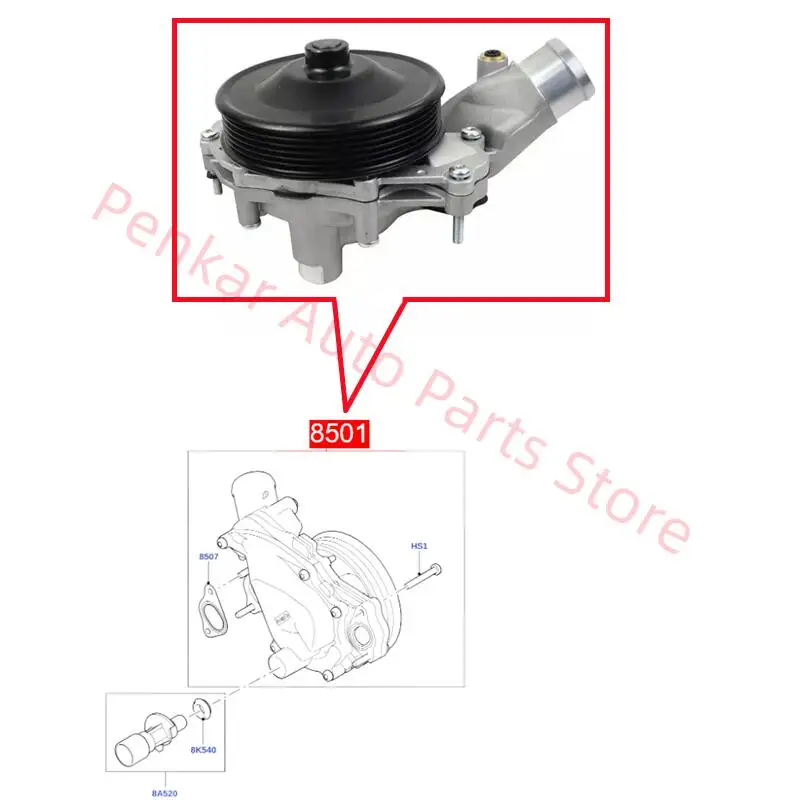 Engine Coolant Water Pump LR097165 For LAND ROVER DISCOVERY 4 RANGE ...